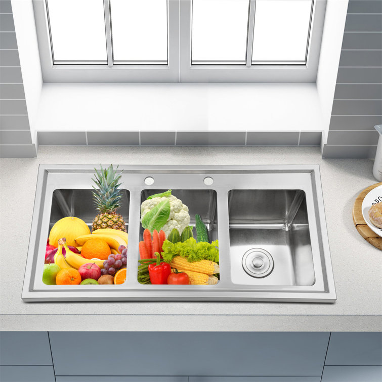 YINXIER 3 Compartment Commercial Kitchen Sink | Wayfair